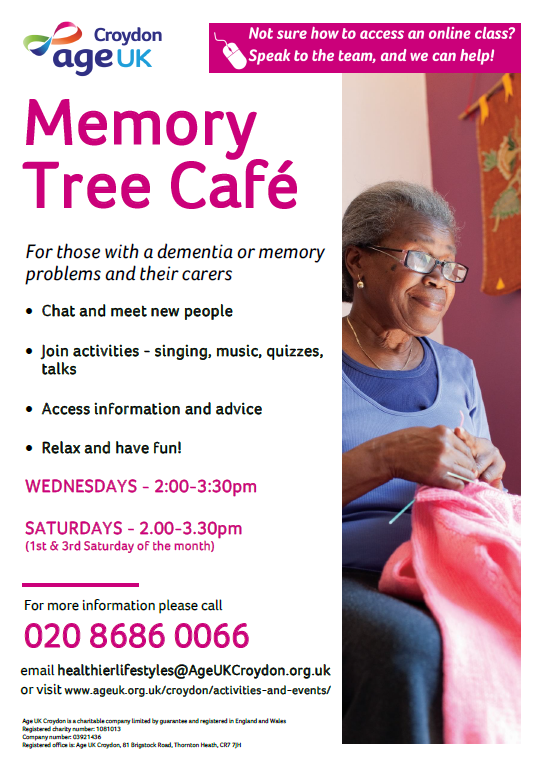 Memory Tree Cafe | Age UK Croydon