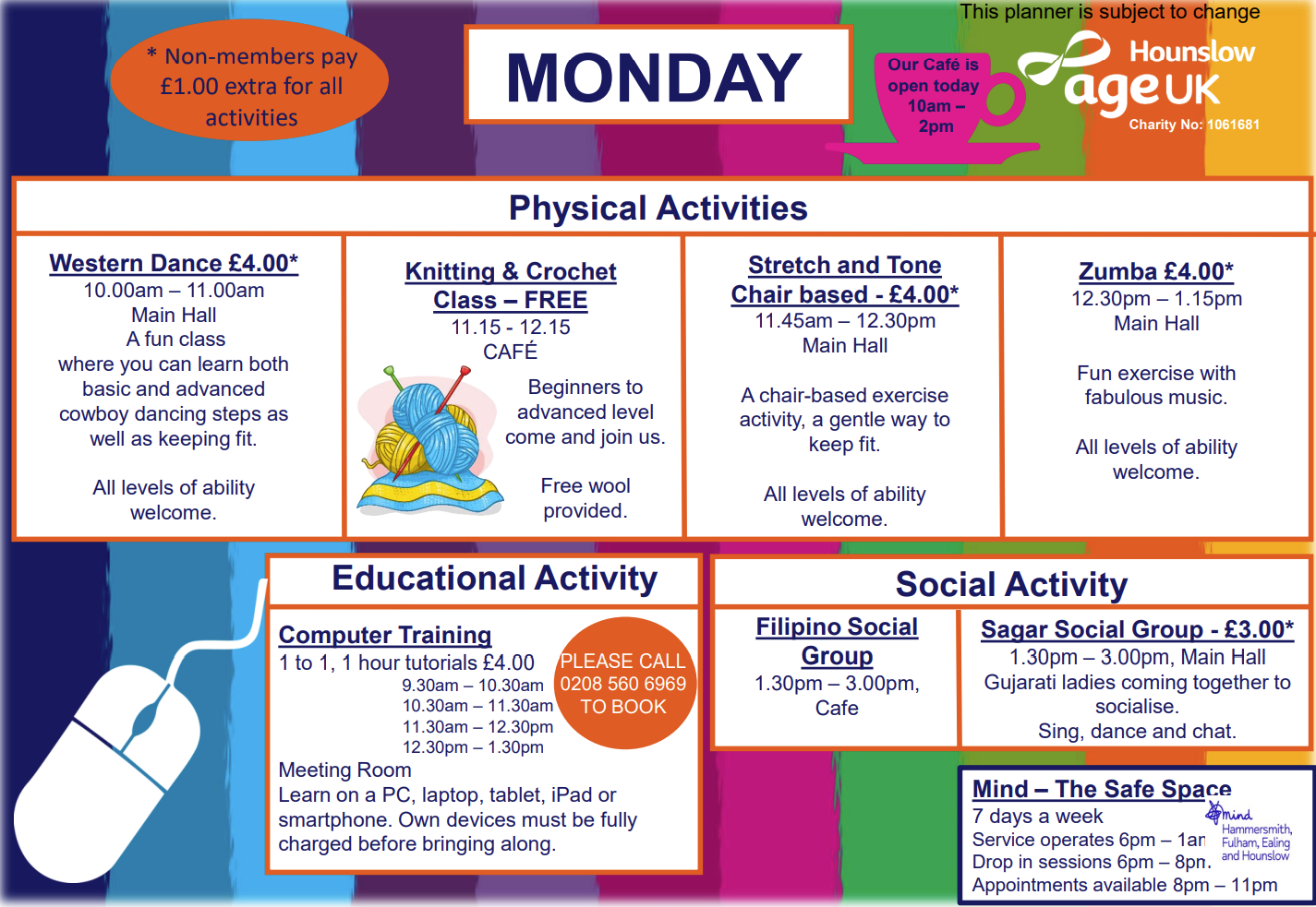 Age UK Hounslow | Our Activity Programme