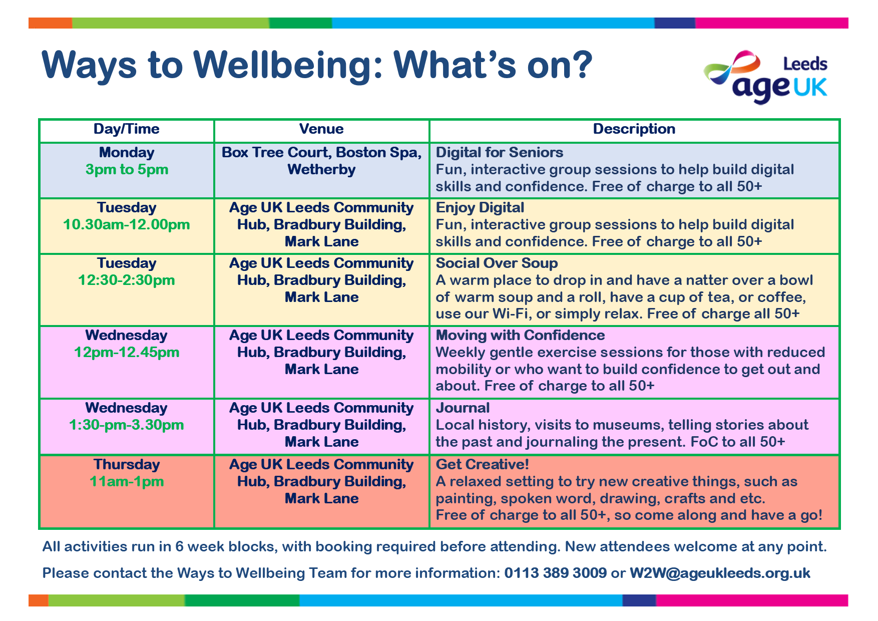 Age UK Leeds | Activities and events