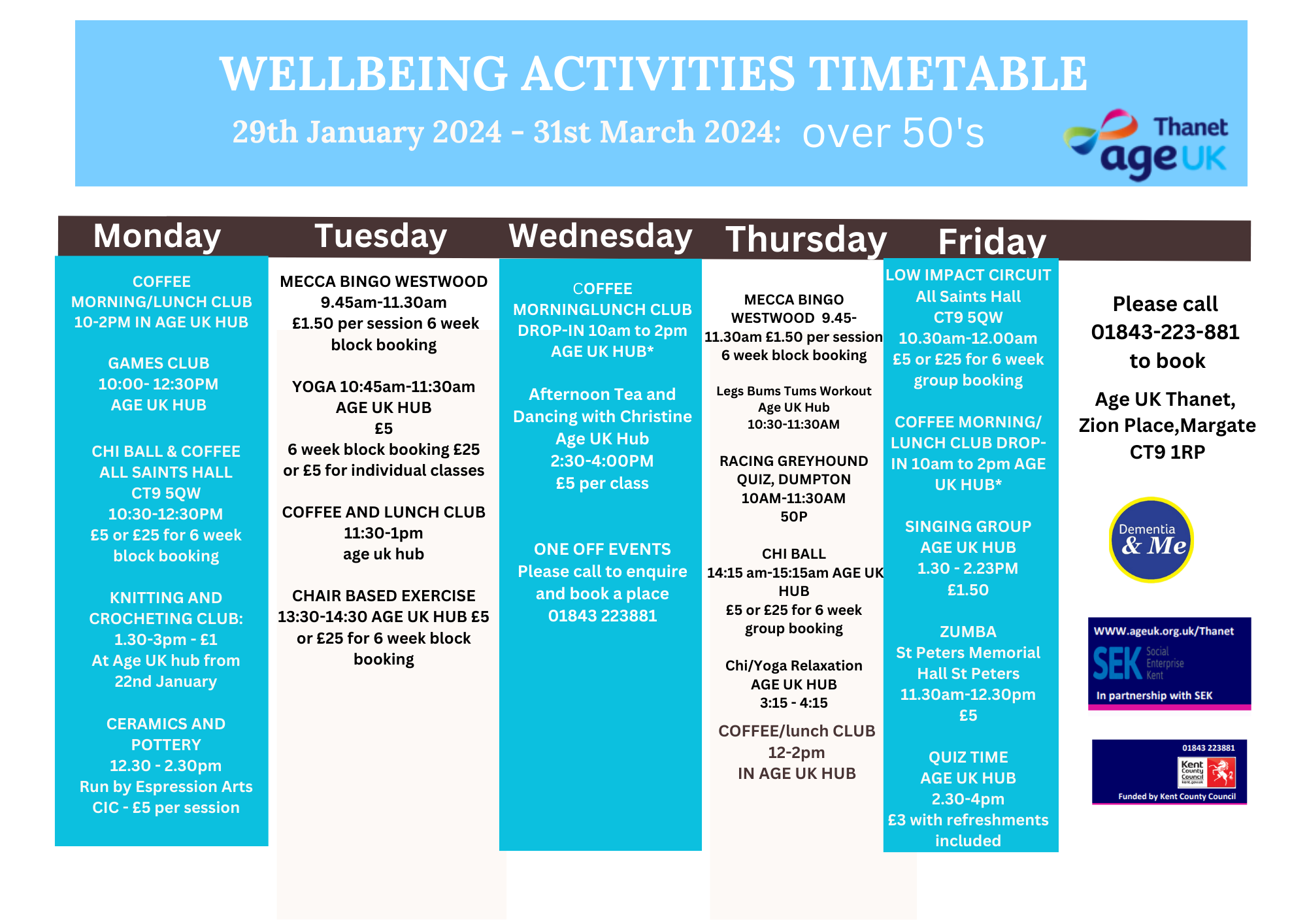 Age UK Wellbeing activities