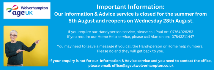 Age UK Wolverhampton | Information and Advice